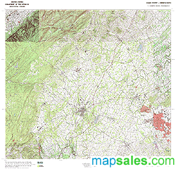 Adams County, PA Topo Wall Map by MarketMAPS