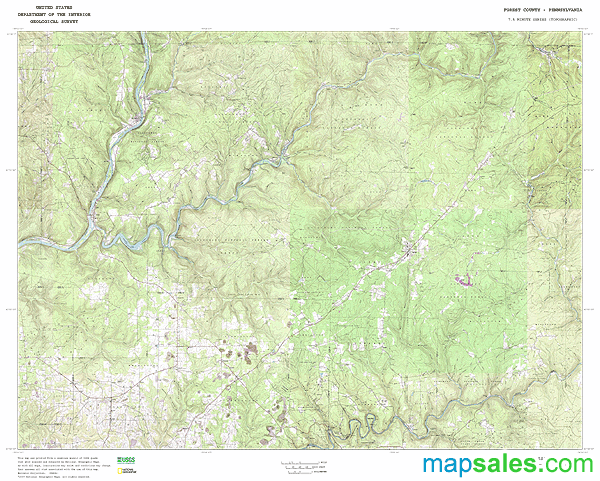Forest County, PA Topo Wall Map by MarketMAPS - MapSales