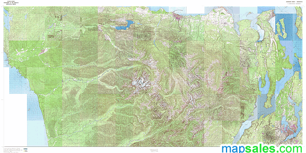 Jefferson County, WA Topo Wall Map by MarketMAPS - MapSales