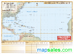 Hurricane Chart Wall Map by UniversalMap