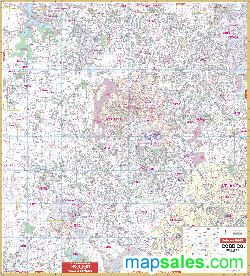 Cobb County Wall Map by UniversalMap